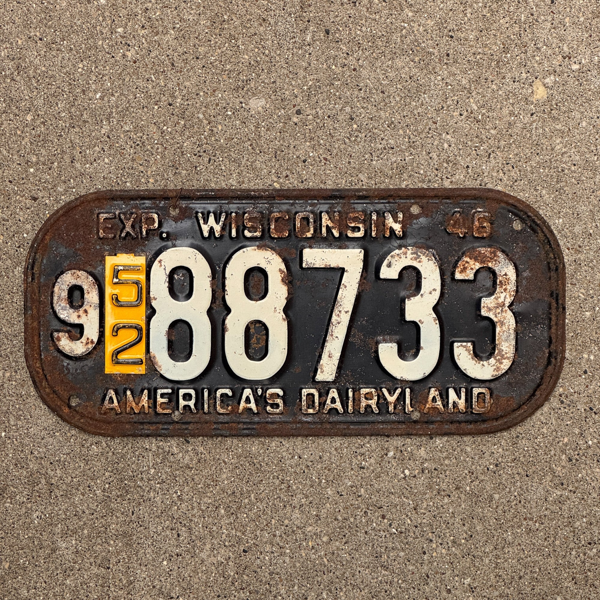 1946 1952 Wisconsin License Plate Auto Tag 9 88733 – License Plate ...