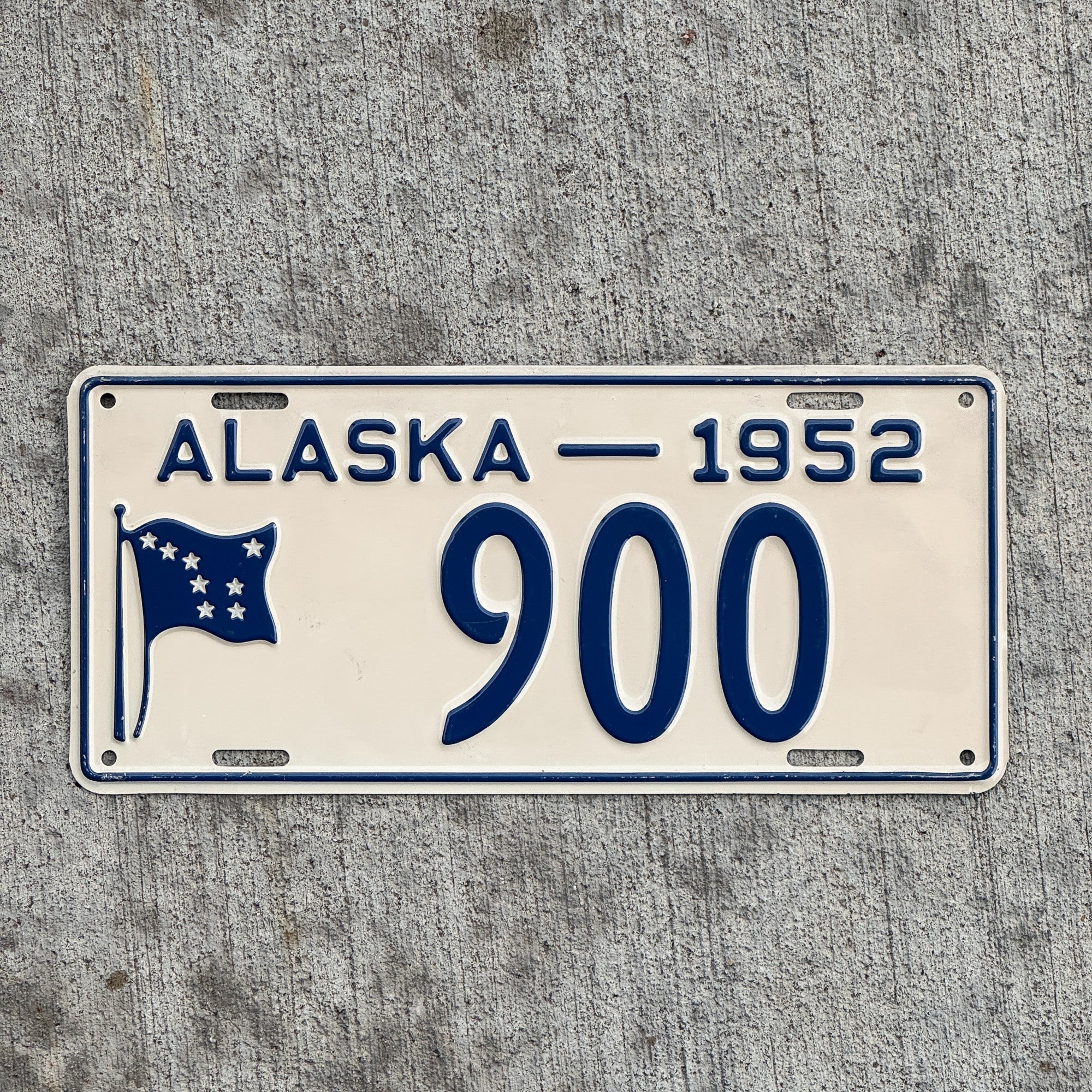 1952 Alaska License Plate Auto Tag High Quality Low Number Three Digit ...