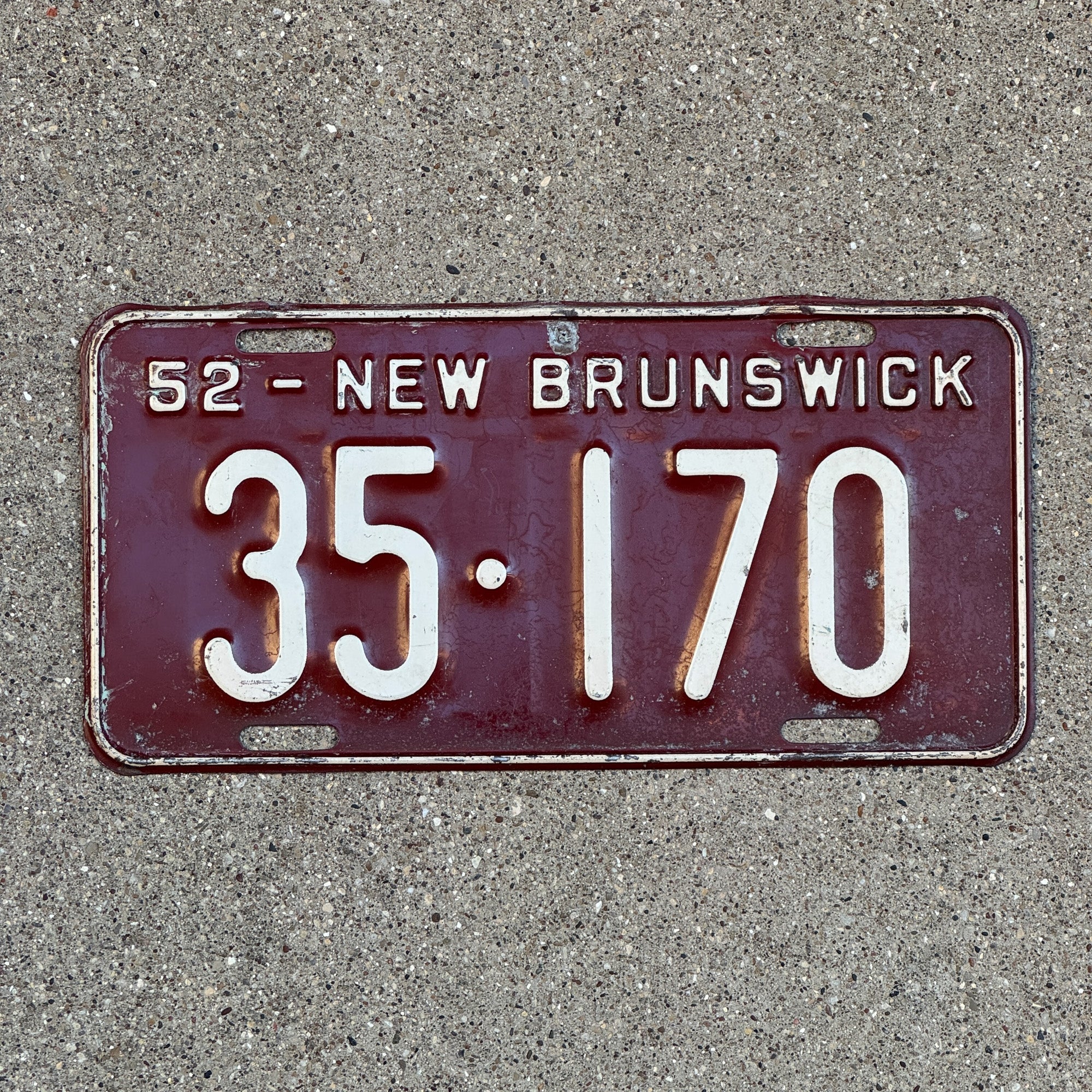1952 New Brunswick License Plate Auto Tag Canada 35 170 – License Plate ...