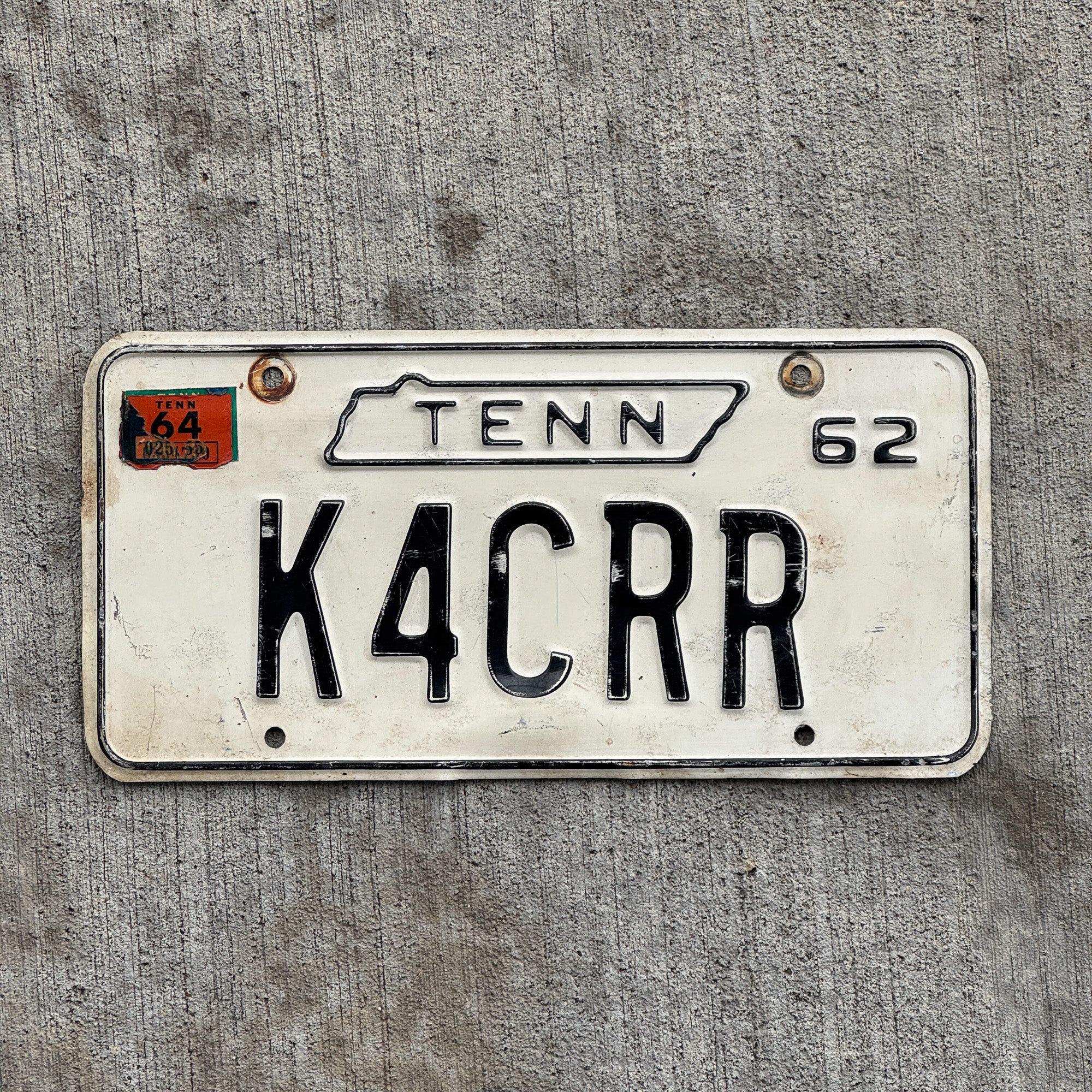 1962 1964 Tennessee HAM Radio License Plate Auto Tag K4CRR – License ...