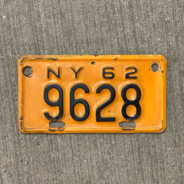 1962 New York Motorcycle License Plate Auto Tag 9628 – License Plate ...