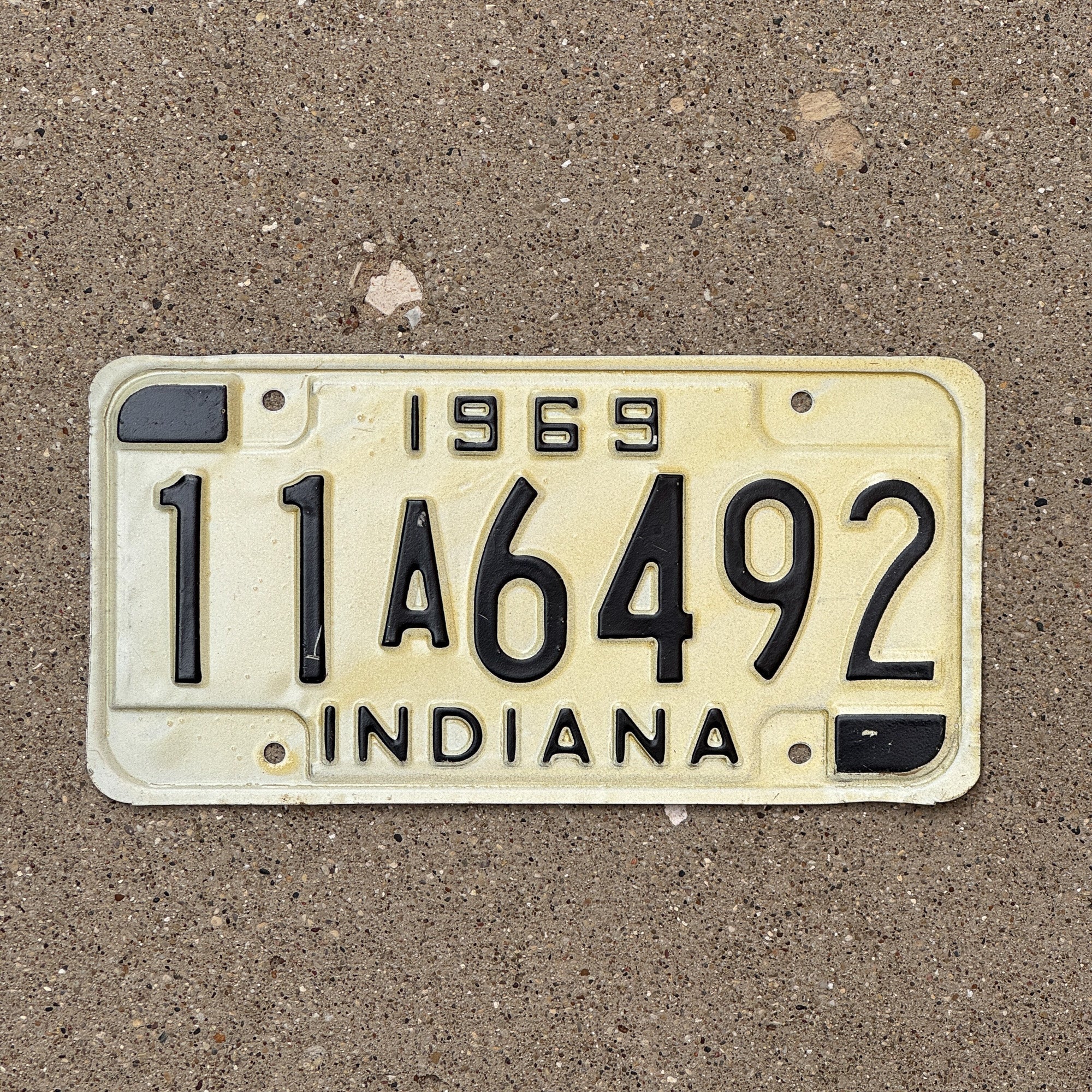 1969 Indiana License Plate Auto Tag 11 A 6492 – License Plate ...