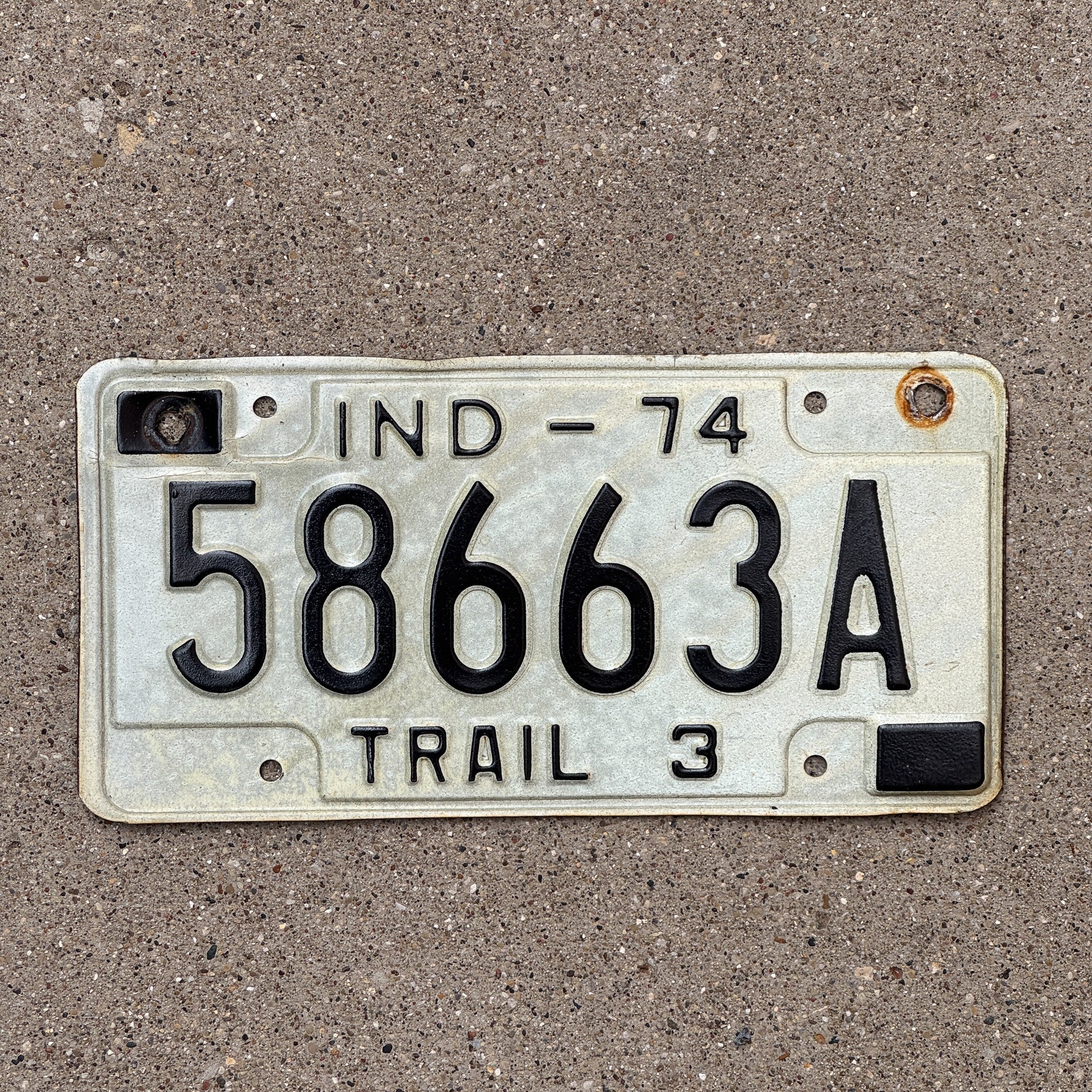 1974 Indiana Trailer License Plate Auto Tag 58663 A – License Plate ...