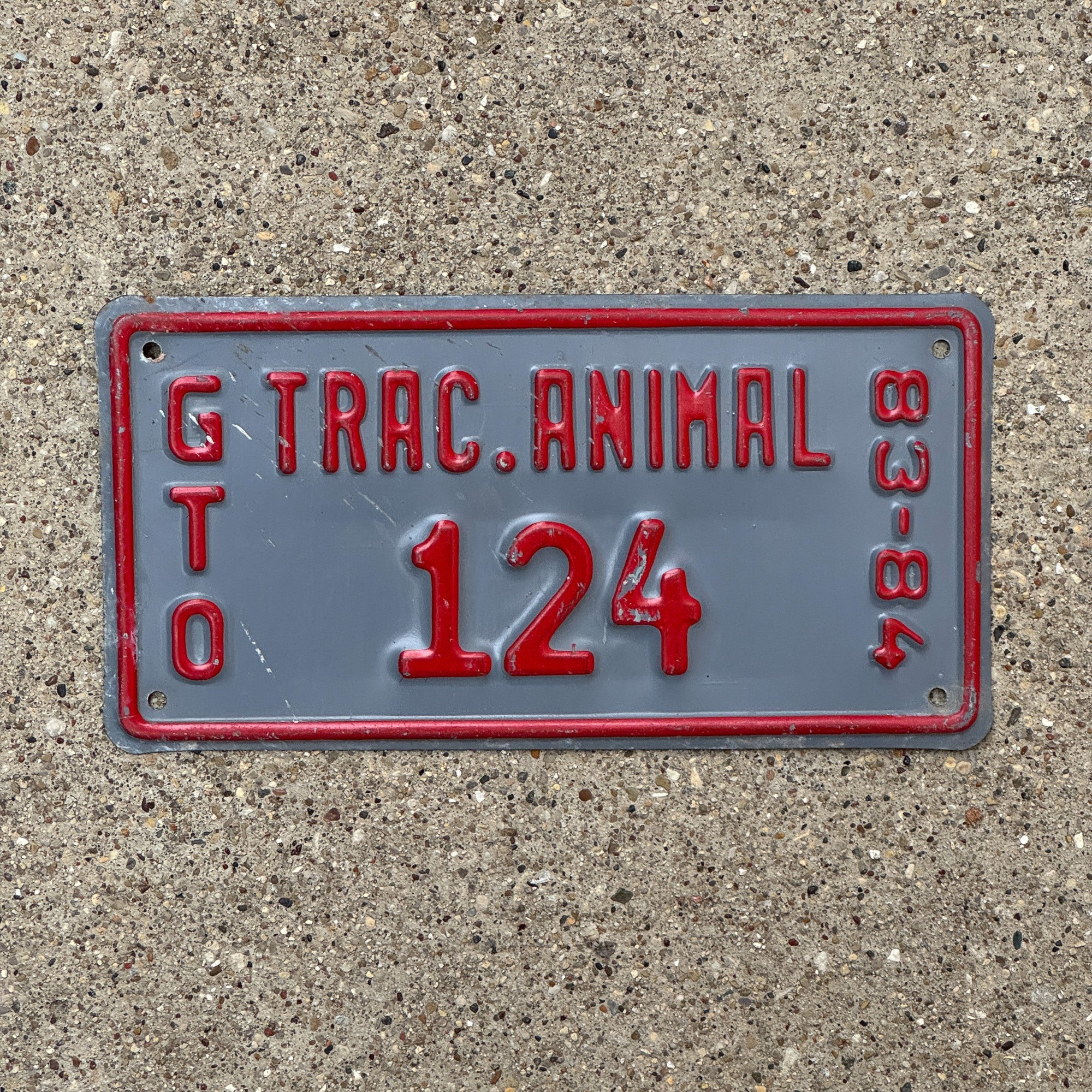 1983 Mexico Guanajuato Trac Animal License Plate Auto Tag Animal Drawn ...