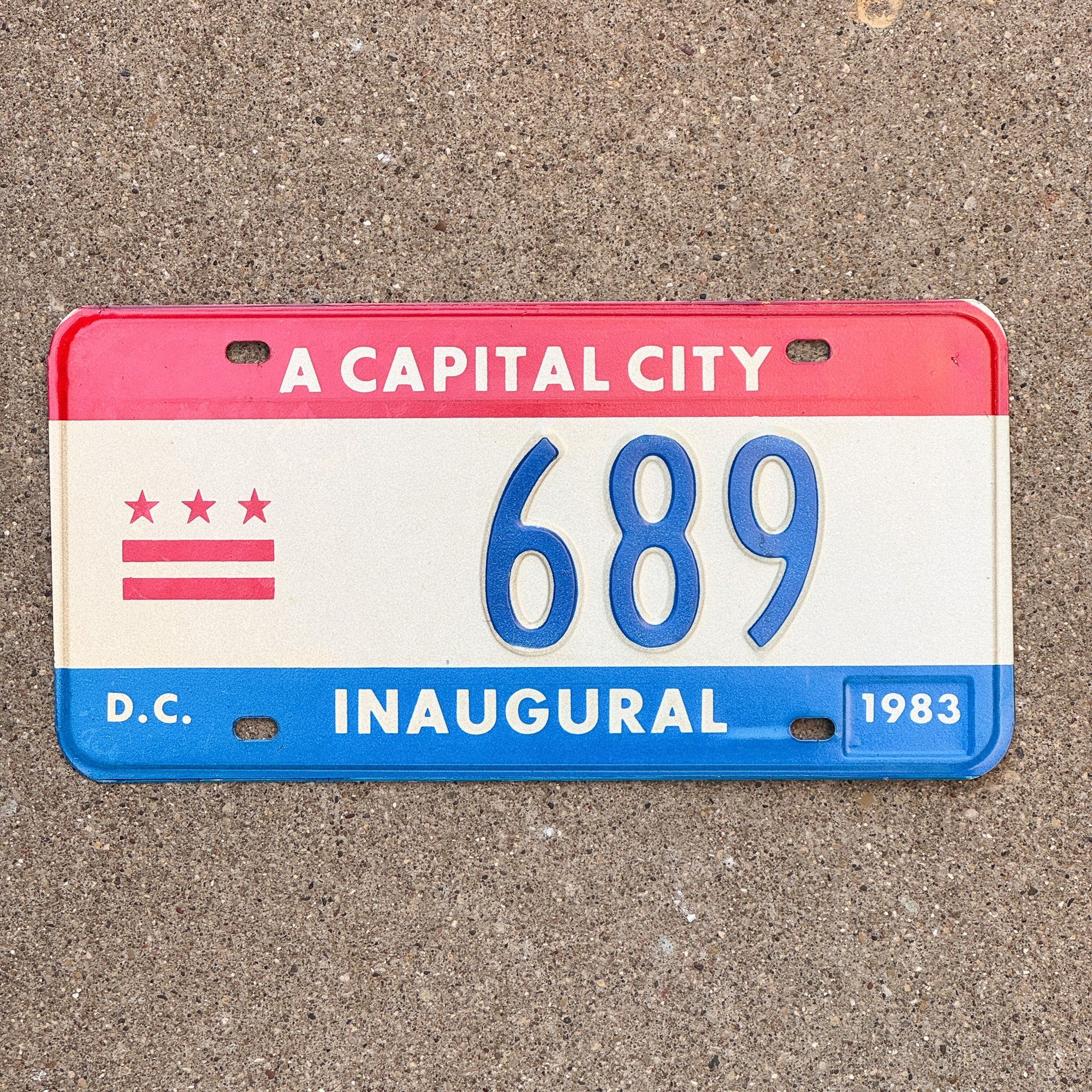 1983 Washington DC Mayor Inaugural License Plate Auto Tag 1 Garage Dec ...
