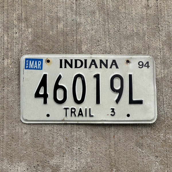 1994 Indiana Trailer License Plate Auto Tag 46019 L – License Plate ...