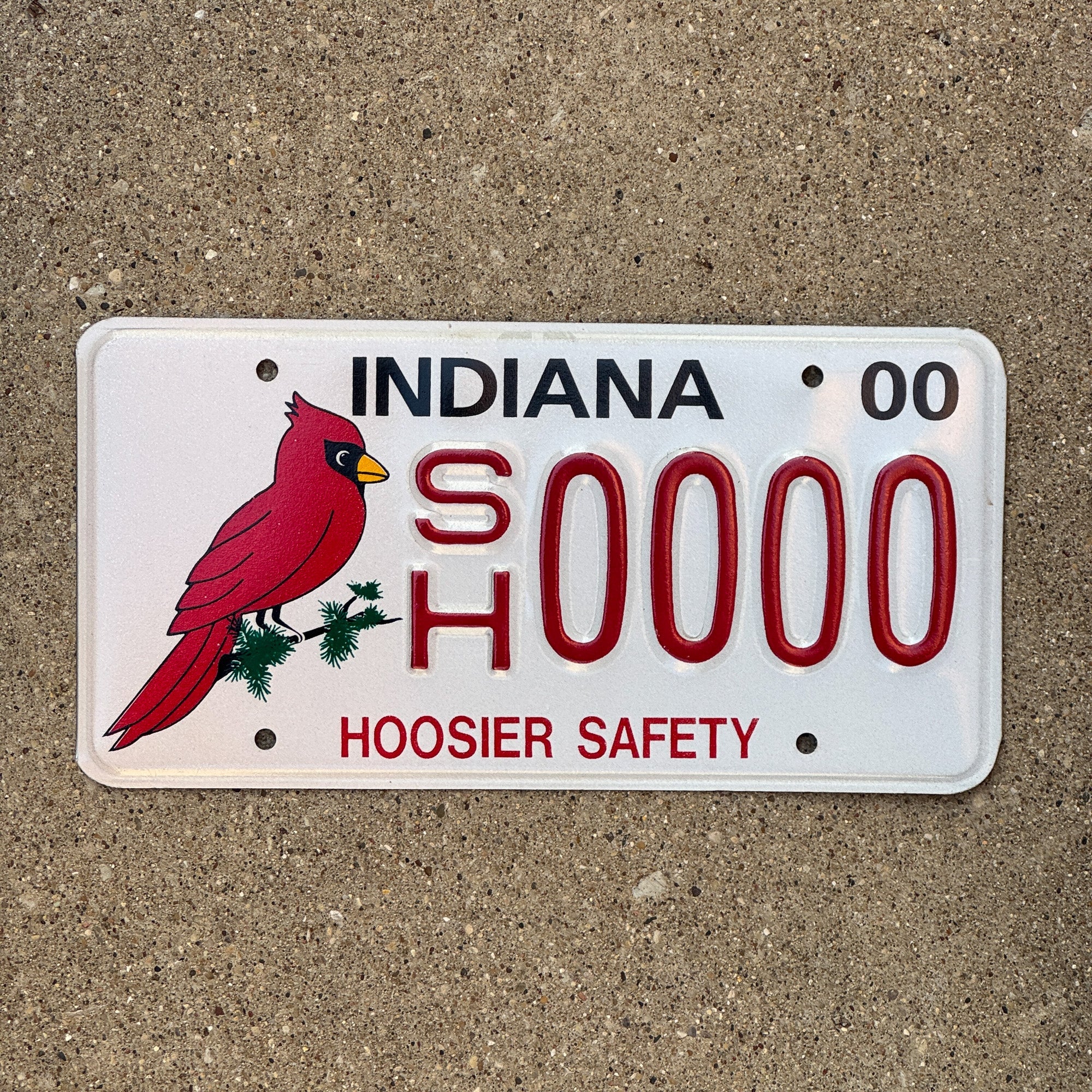 2000 Indiana Graphic Sample License Plate Auto Tag Hoosier Safety Home ...